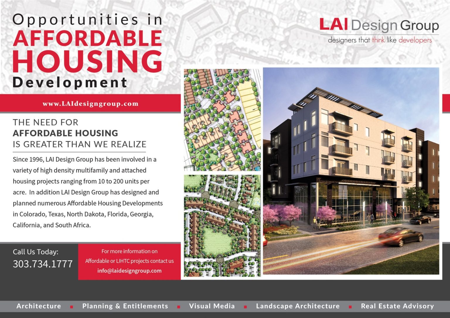 NEED FOR AFFORDABLE HOUSING - LAI Design Group